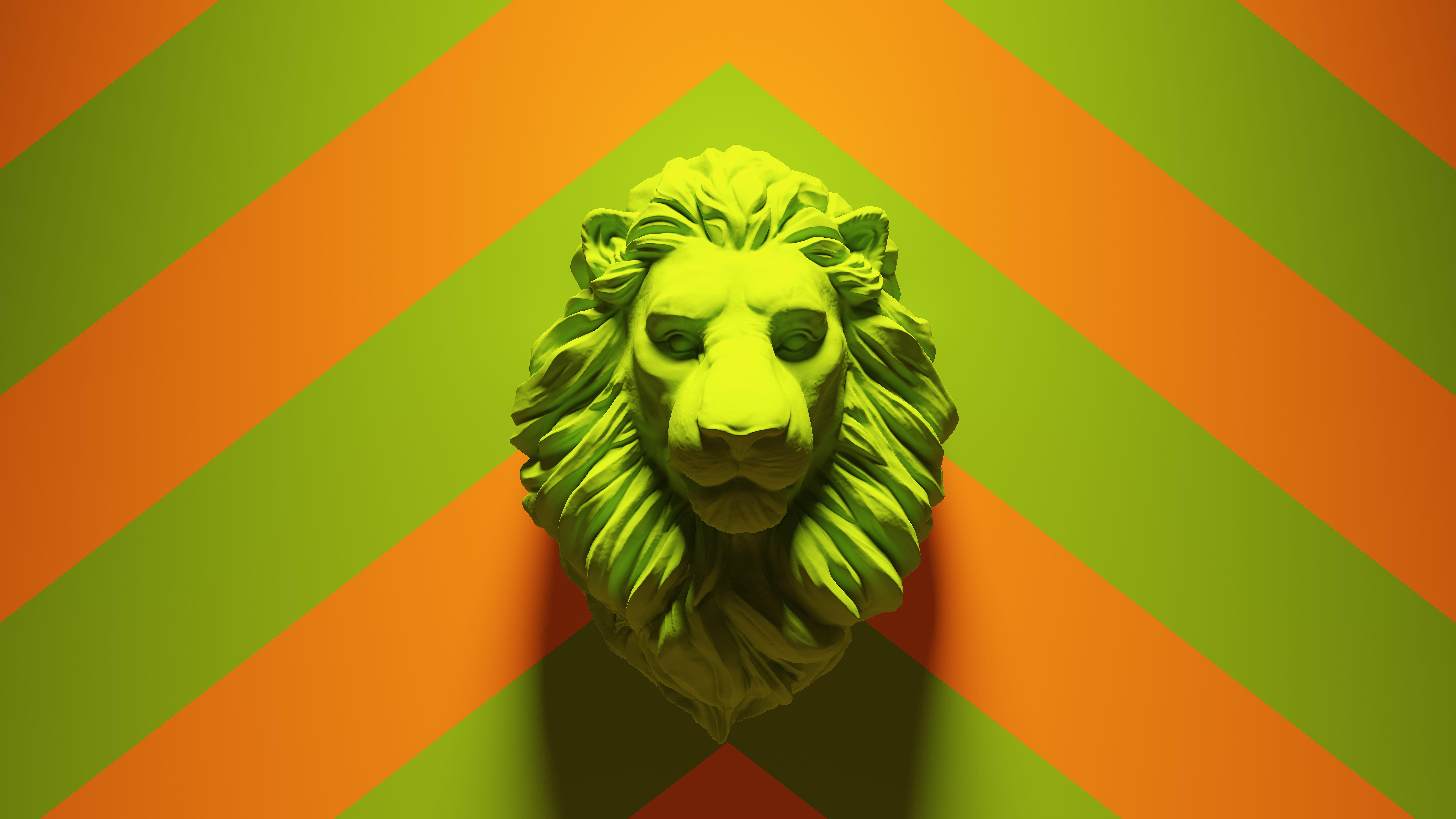 Green Lion Roaring