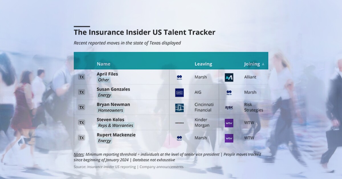 Introducing the Insurance Insider US Talent Tracker | Insurance Insider US